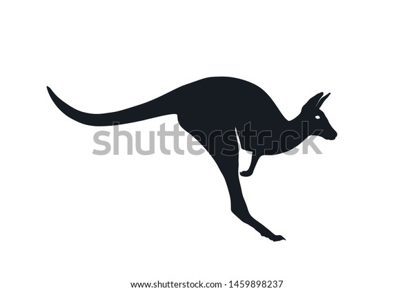Kangaroo Jump Icon Side View Australian Stock Vector (Royalty Free ...