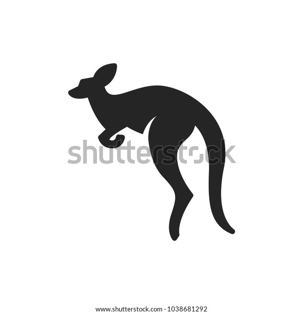 Kangaroo Vector Icon Wallaby Symbol Animal Stock Vector (Royalty Free ...