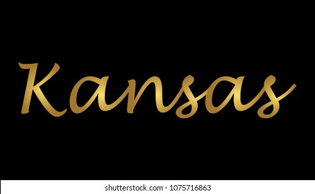 Kansas Logo Type Writing Stock Vector (Royalty Free) 1075716863 ...