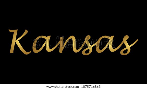 Kansas Logo Type Writing Stock Vector (Royalty Free) 1075716863 ...