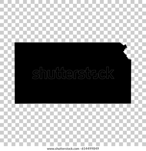 Kansas Map Isolated On Transparent Background Stock Vector (Royalty ...