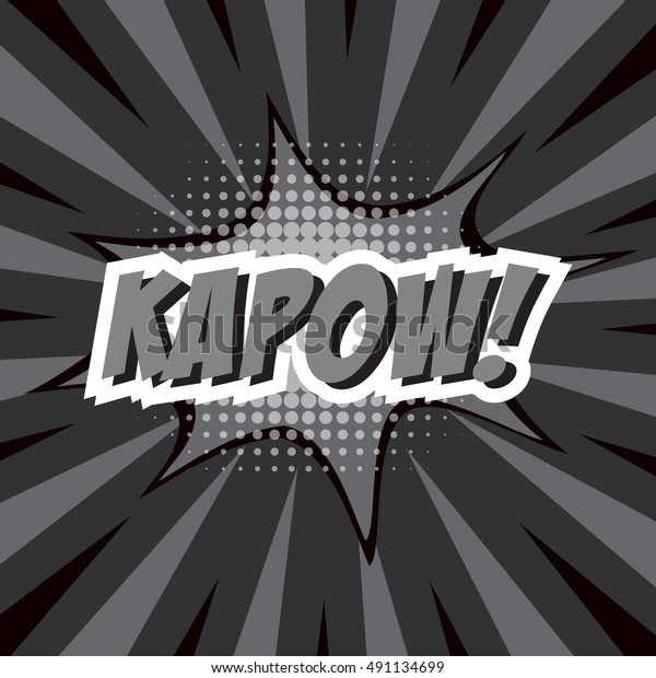 Kapow Colorful Speech Bubble Explosions Pop Stock Vector (Royalty Free ...