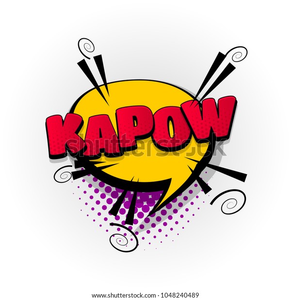 Kapow Hand Drawn Pictures Effects Template Stock Vector (Royalty Free ...