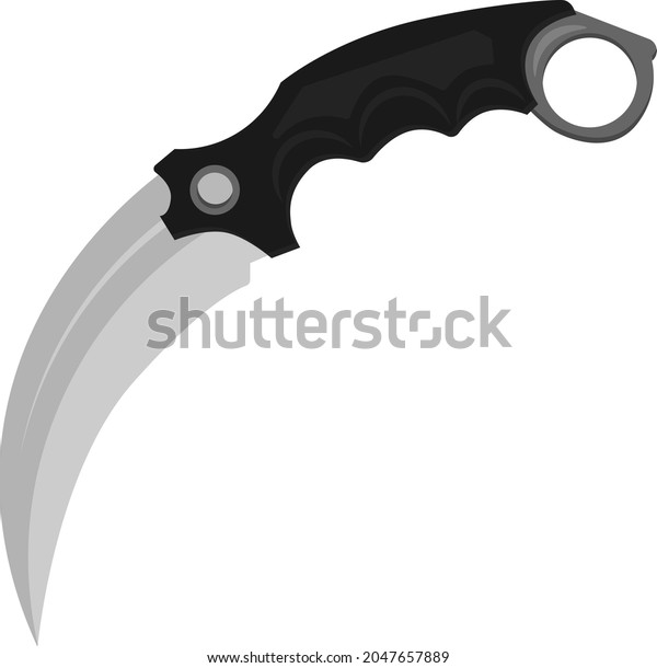 Karambit Knife Vector Illustration On White Stock Vector (Royalty Free ...