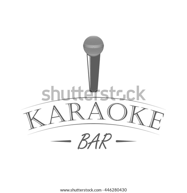 Karaoke Bar Logo Label Emblem On Stock Vector (Royalty Free) 446280430 ...