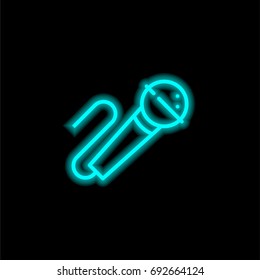Karaoke Blue Glowing Neon Ui Ux Stock Vector (Royalty Free) 692664124 ...