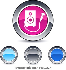 Karaoke Glossy Square Web Buttons Stock Vector (Royalty Free) 55598068 ...