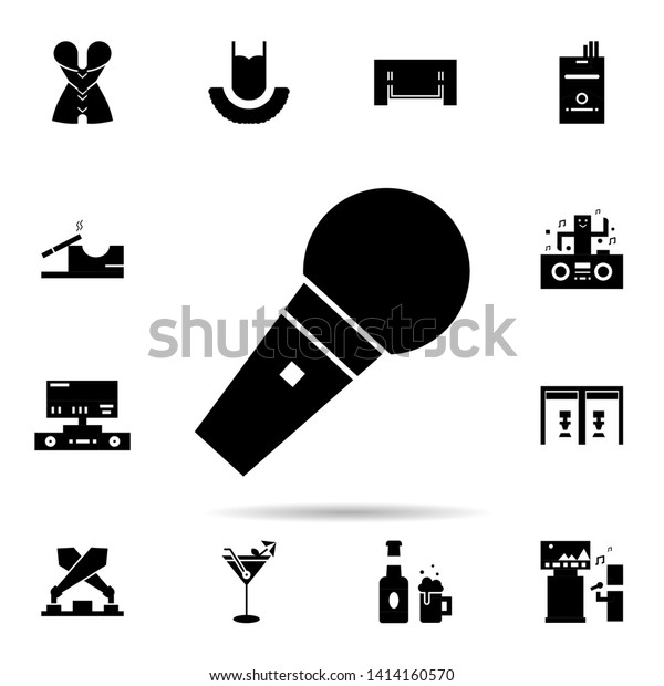 Karaoke Host Microphone Icon Universal Set Stock Vector (Royalty Free ...