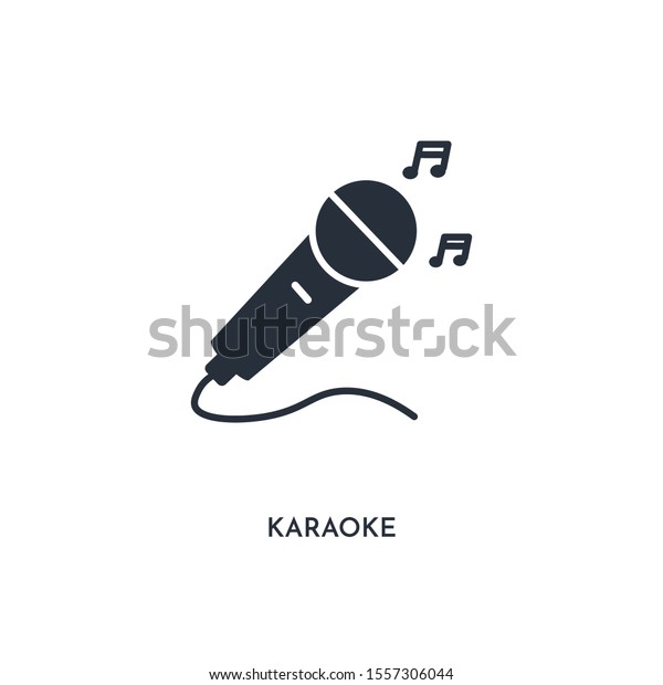 Karaoke Icon Simple Element Illustration Isolated Stock Vector (Royalty ...