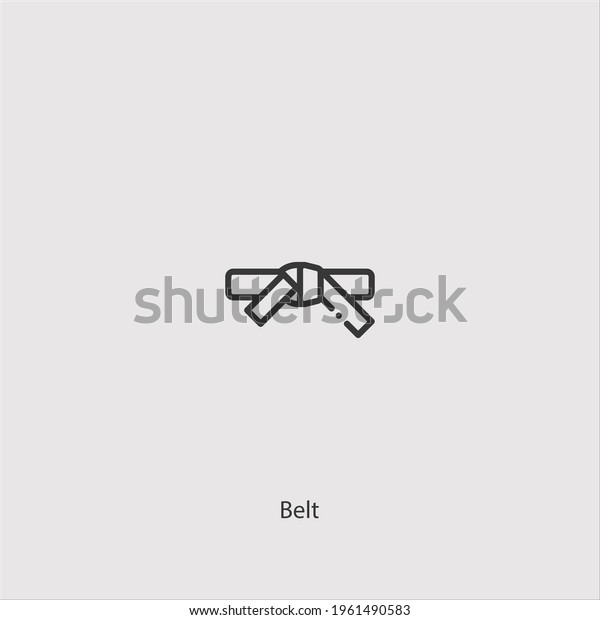 Karate Belt Icon Vector Iconeditable Strokelinear Stock Vector (Royalty ...
