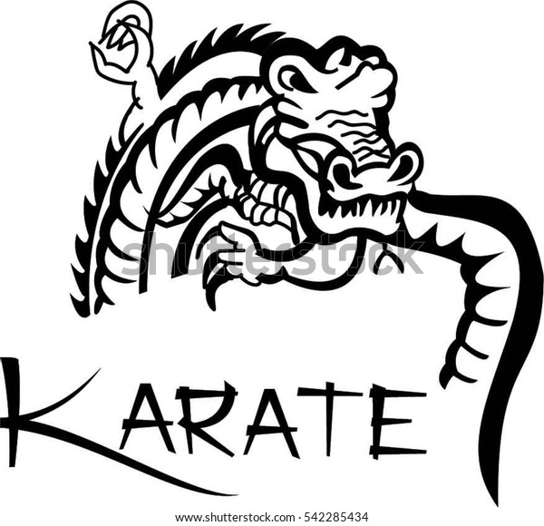 Karate Dragon Stock Vector (Royalty Free) 542285434 | Shutterstock