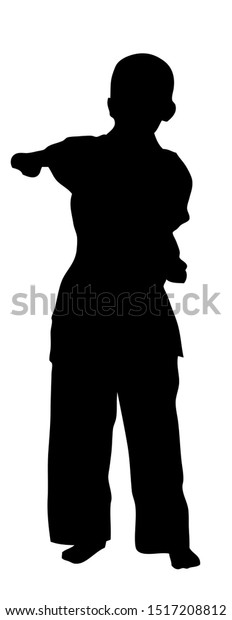Karate Kid Stock Vector Silhouette Stock Vector (Royalty Free ...