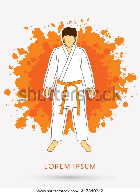Karate Suit Orange Martial Arts Belts Stock Vector (Royalty Free ...