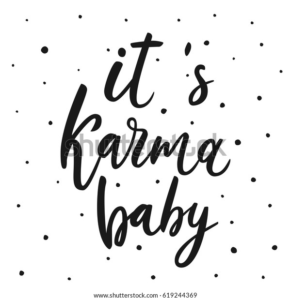 「Karma Baby Hand Lettering Script Text」のベクター画像素材（ロイヤリティフリー） 619244369
