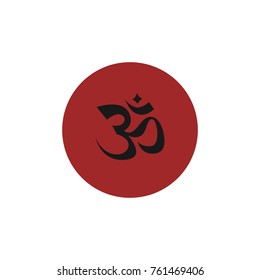Karma Icon Symbol Red Circle Stock Vector (Royalty Free) 761469406 ...