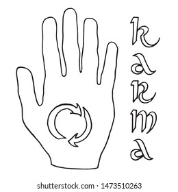 Karma Vector Symbol Hand Palm Arrows: เวกเตอร์สต็อก (ปลอดค่าลิขสิทธิ์ ...