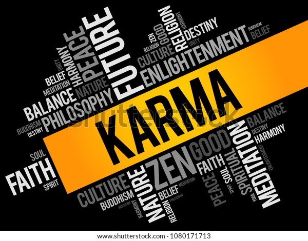 Karma Word Cloud Collage Religion Concept Stock Vector (Royalty Free ...