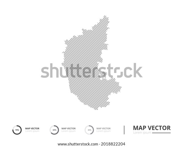 Karnataka Map Abstract Line Gray On Stock Vector (Royalty Free ...