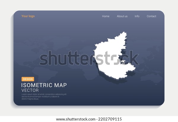Karnataka Map White On Blue Background 库存矢量图（免版税）2202709115 | Shutterstock