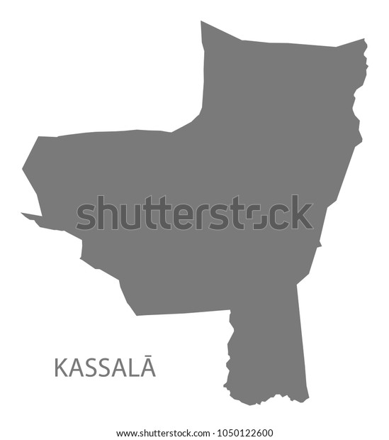 Kassala Map Sudan Grey Illustration Shape Stock Vector (Royalty Free ...