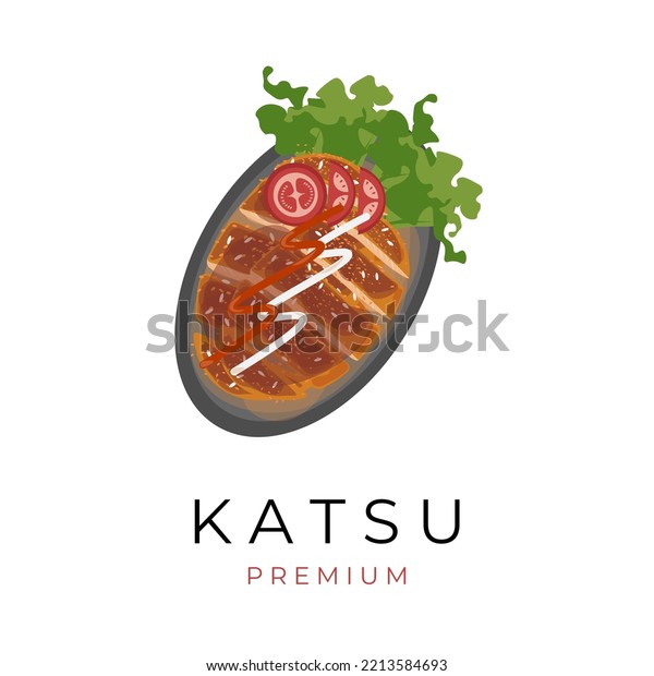 Katsu Vector Illustration Logo Hot Plate Stock Vector (Royalty Free ...