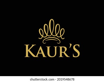 Kaurs Logo Design Template Concept Stock Vector (Royalty Free ...