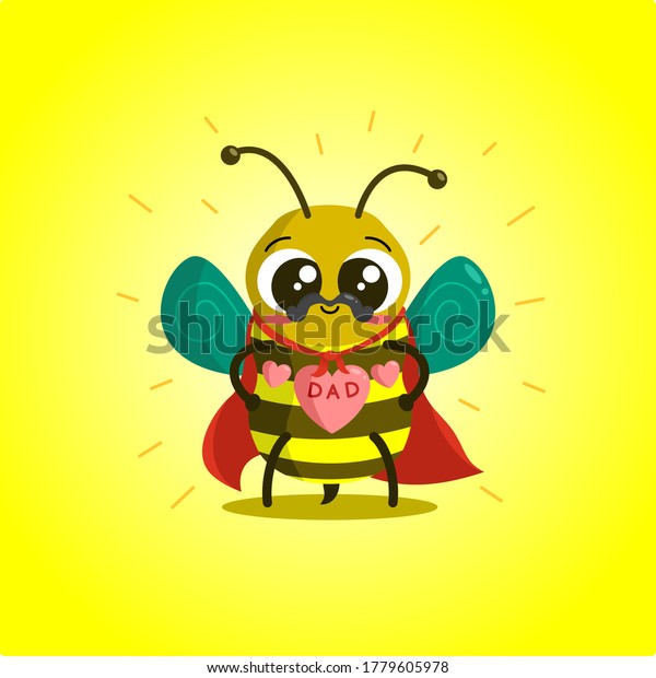 Kawai Bee Cartoon Vector Illustration Different Stock Vector (Royalty ...