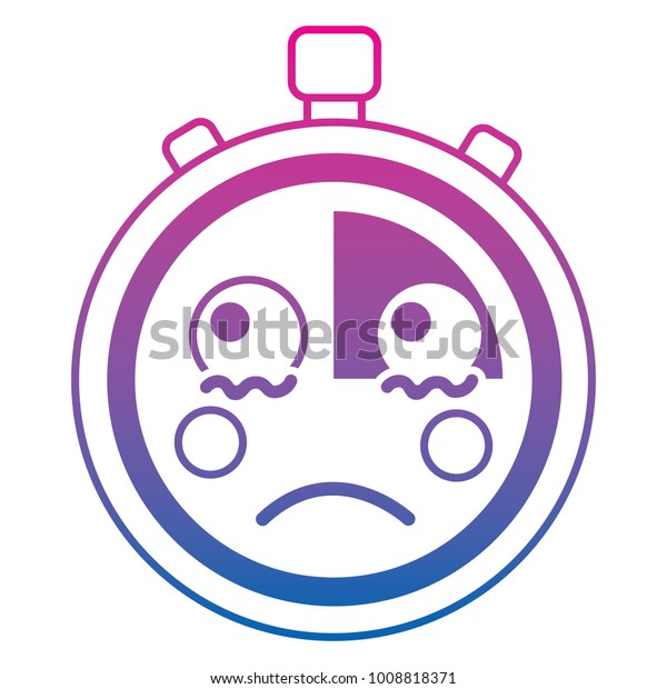Kawaii Chronometer Speed Timer Cartoon Character Stock Vector (Royalty ...