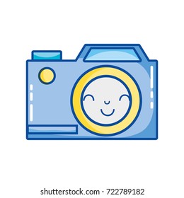 Kawaii Cute Funny Digital Camera Stock Vector (Royalty Free) 722789563 ...