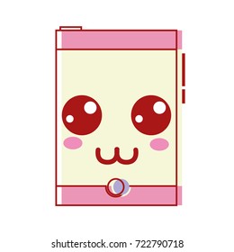 Kawaii Cute Happy Smartphone Technology Stock Vector (Royalty Free ...