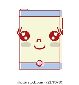 Kawaii Cute Happy Smartphone Technology Stock Vector (Royalty Free ...