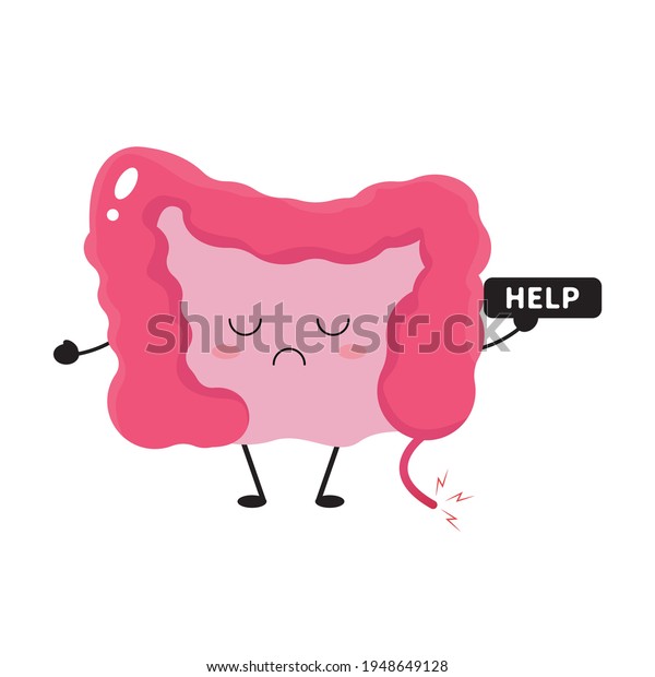 Kawaii Guts Needs Help Due Appendix Stock Vector (Royalty Free ...
