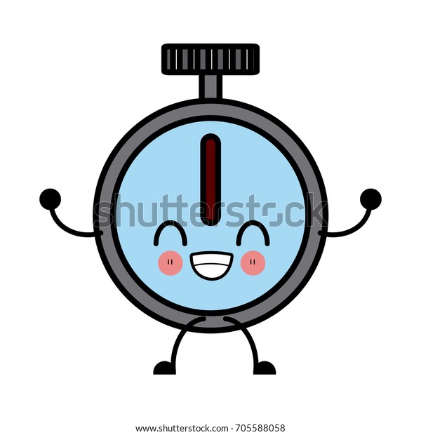 Kawaii Time Count Fast Delivery Accuracy Stock Vector (Royalty Free ...
