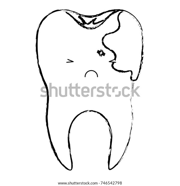 Kawaii Tooth Root Caries By Side Stock Vector (Royalty Free) 746542798 ...