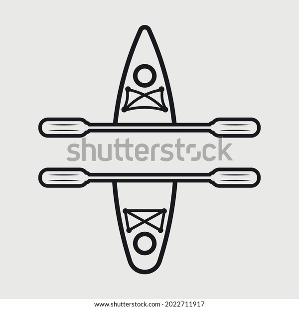 Kayak Outline Svg Printable Vector Design: immagine vettoriale stock ...