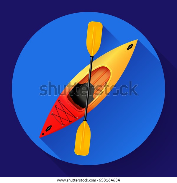 Kayak Paddle Icon Vector Outdoor Activities Stock Vector (Royalty Free ...