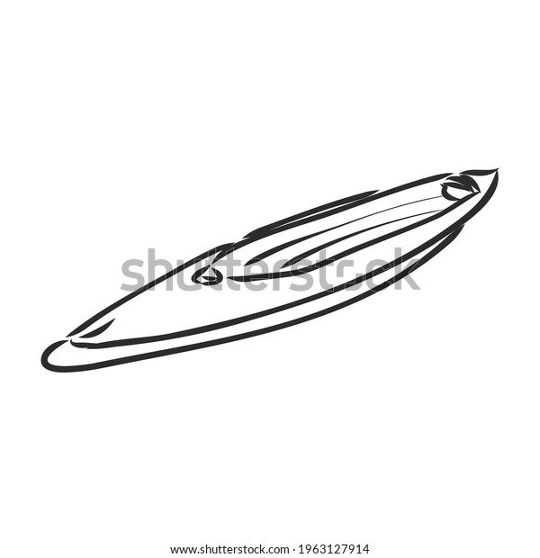 Kayak Vector Sketch On White Background Stock Vector (Royalty Free ...
