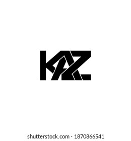 Kaz Letter Original Monogram Logo Design Stock Vector (Royalty Free ...