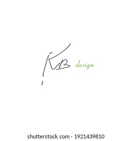 Kb Initial Handwriting Logo Identity Stock Vector (Royalty Free ...