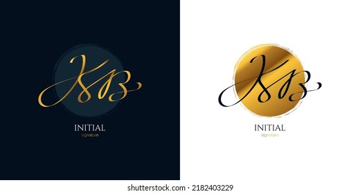 Kb Initial Signature Logo Design Elegant Stock Vector (Royalty Free ...