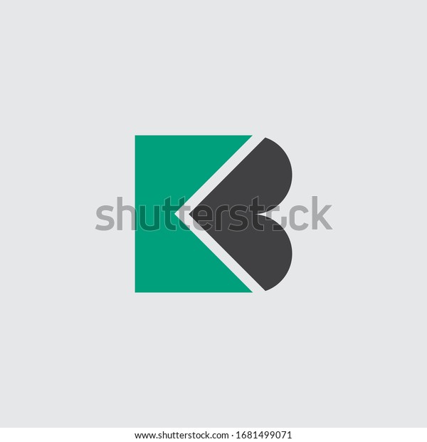 Kb K B Uppercase Letter Initial Stock Vector (Royalty Free) 1681499071