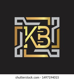 Kb Letter Logo Initial Capital Monogram Stock Vector (Royalty Free ...