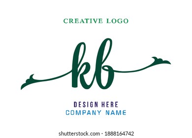 Kb Lettering Logo Simple Easy Understand Stock Vector (Royalty Free ...