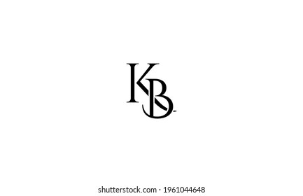 Kb Logo Design Template Luxury Black Stock Vector (Royalty Free ...