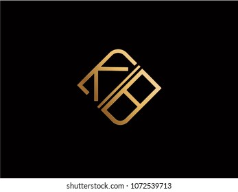 Kb Square Shape Letter Logo Design Stock Vector (Royalty Free ...