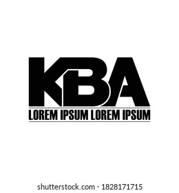 Kba Letter Monogram Logo Design Vector Stock Vector (Royalty Free ...