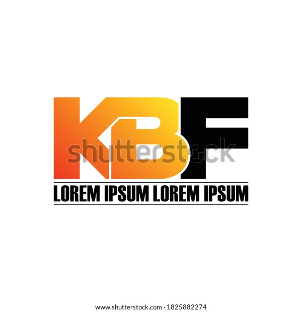 Kbf Letter Monogram Logo Design Vector Stock Vector (Royalty Free ...