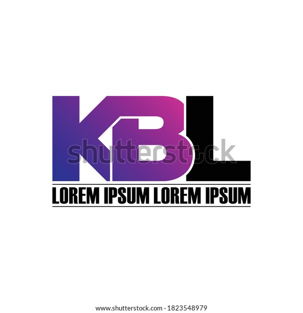 Kbl Letter Monogram Logo Design Vector Stock Vector (Royalty Free ...