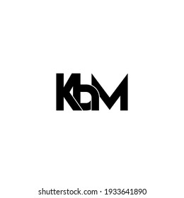 Kbm Letter Original Monogram Logo Design: เวกเตอร์สต็อก (ปลอดค่า ...