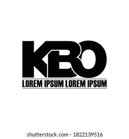 Kbo Letter Monogram Logo Design Vector Stock Vector (Royalty Free ...